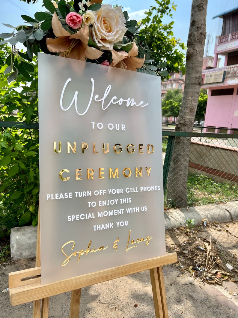 Unplugged Wedding Sign Unplugged Ceremony Sign Pick a Seat - Etsy