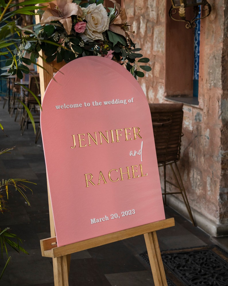 Arch Acrylic Welcome Sign for Wedding Arched Welcome Sign - Etsy