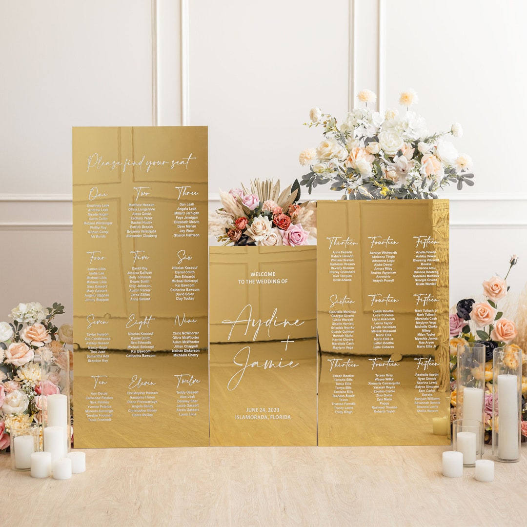 Wedding Bundle - Set of 3 Wedding Signs - Seating Chart - Wedding ...