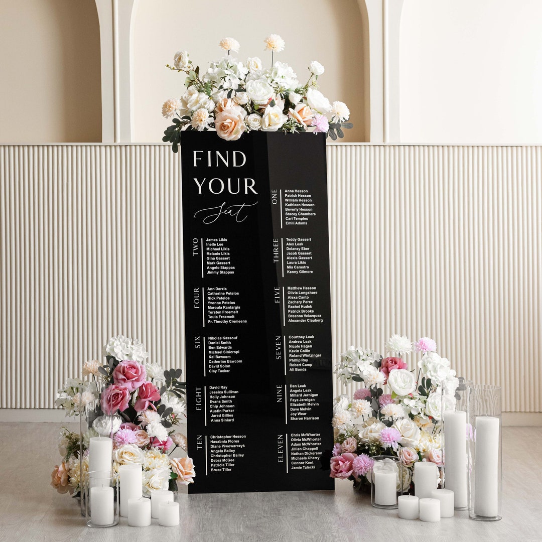 Wedding Seating Chart - Find Your Seat Sign - Table Plan Sign - Please ...