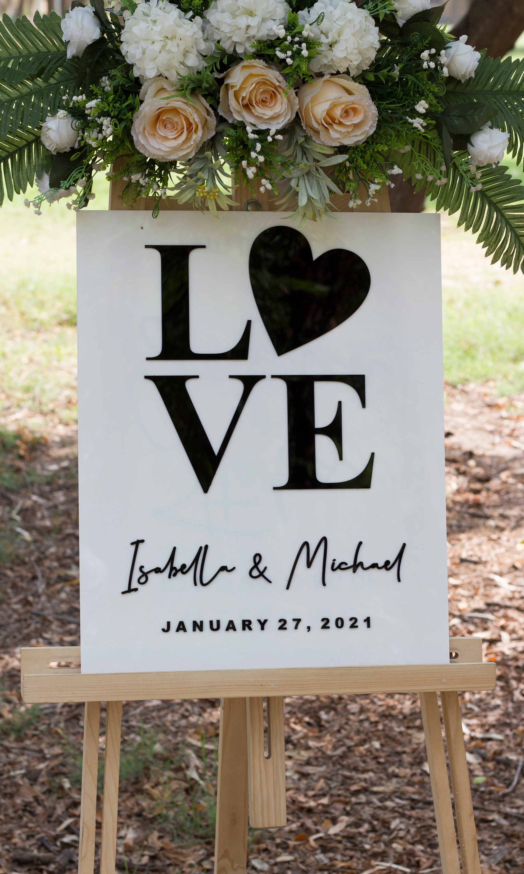 Acrylic Last Name Wedding Sign, 3D Wedding Welcome Sign, Acrylic Sign ...
