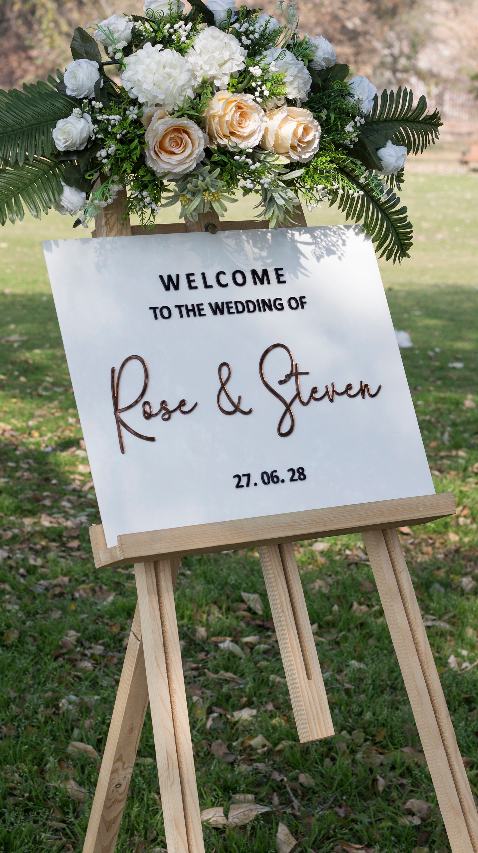 Acrylic Last Name Wedding Sign 3D Wedding Welcome Sign | Etsy