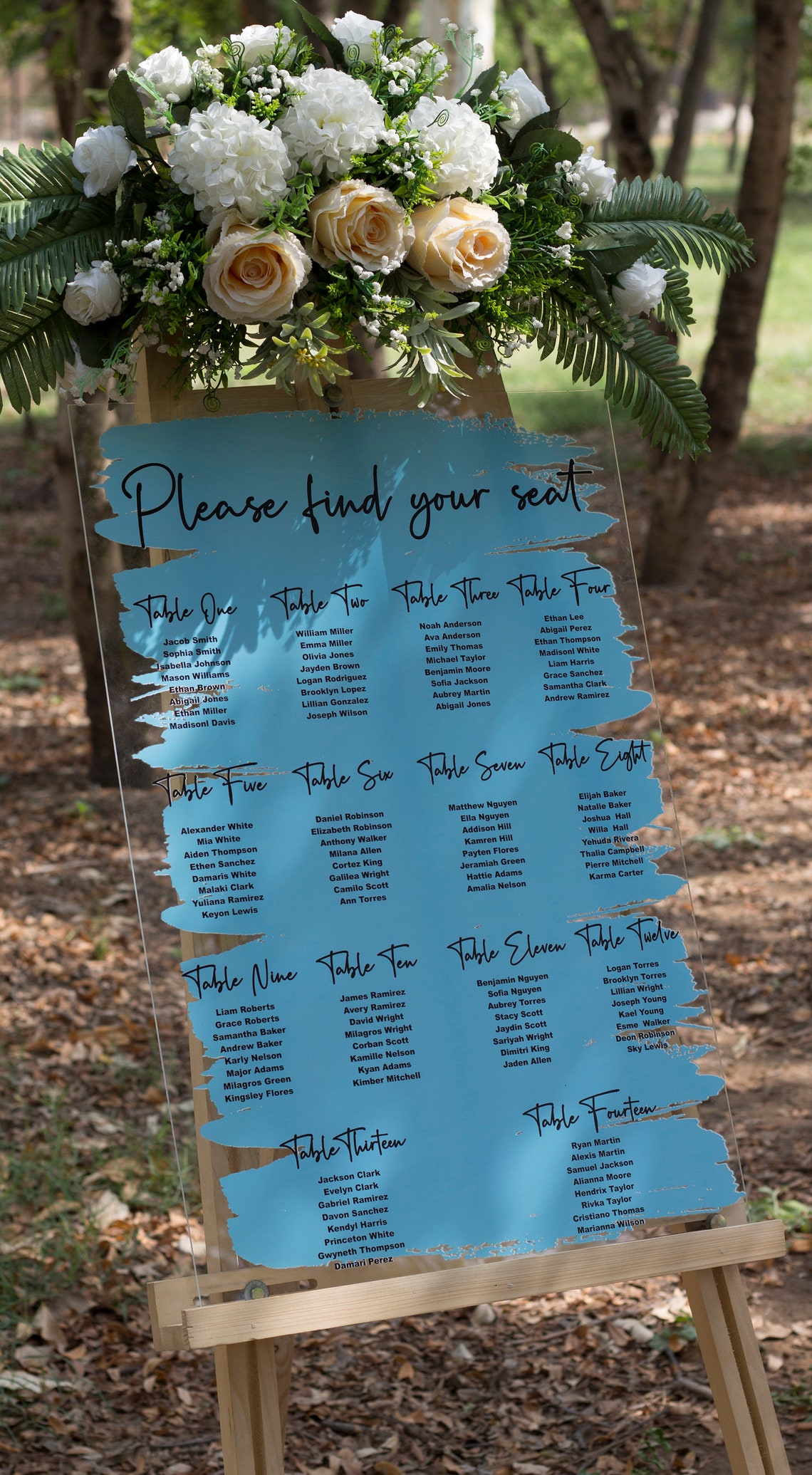 Acrylic seating chart find your seat sign custom seating | Etsy