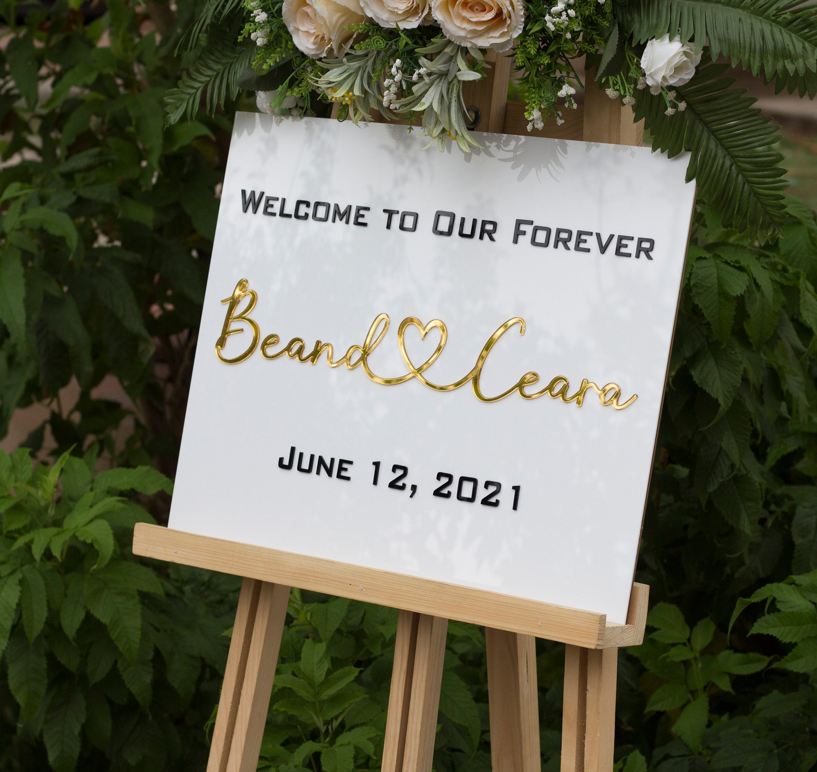 Acrylic Last Name Wedding Sign 3D Wedding Welcome Sign - Etsy
