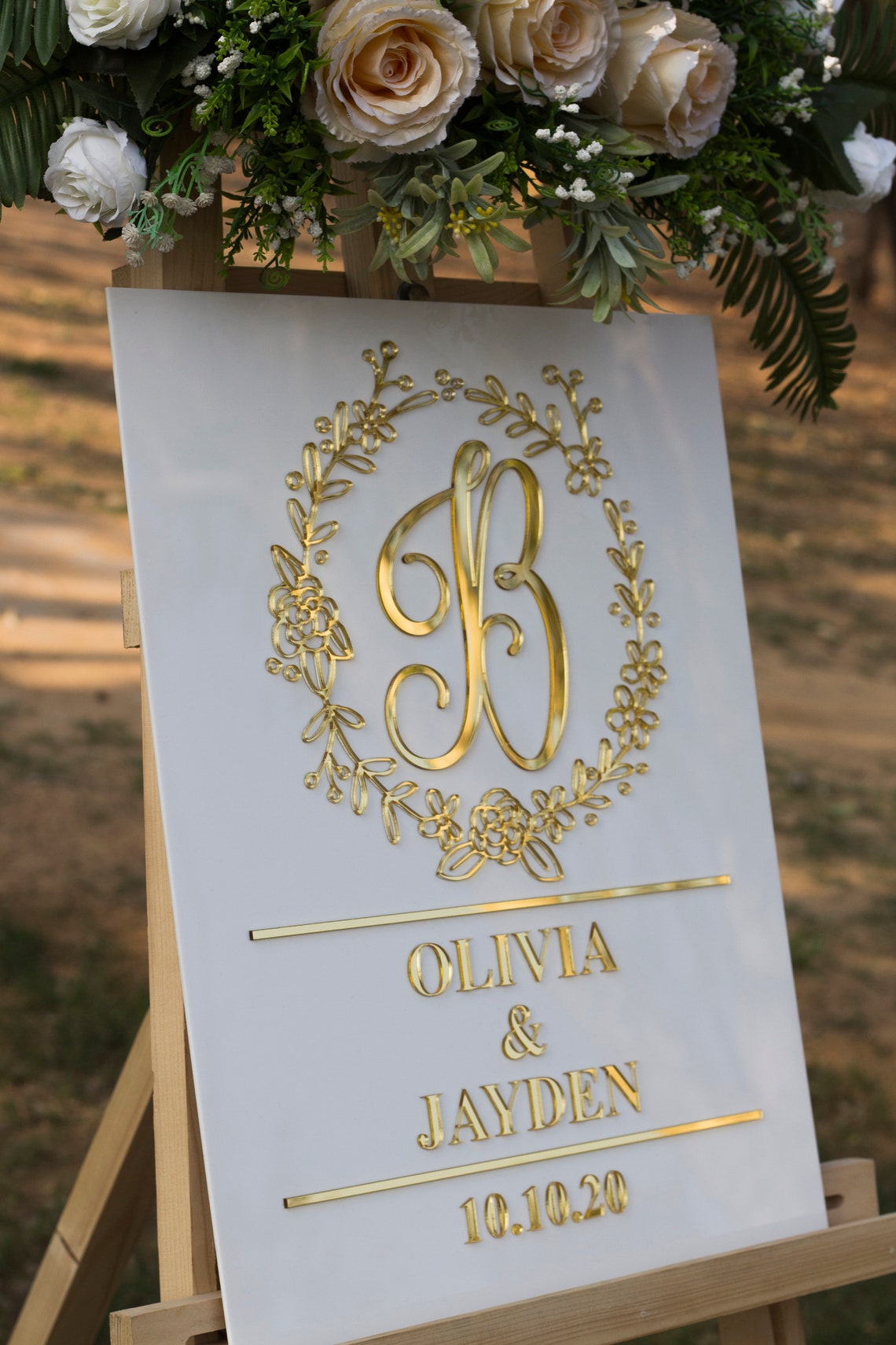 Acrylic Last Name Wedding Sign 3D Wedding Welcome Sign - Etsy