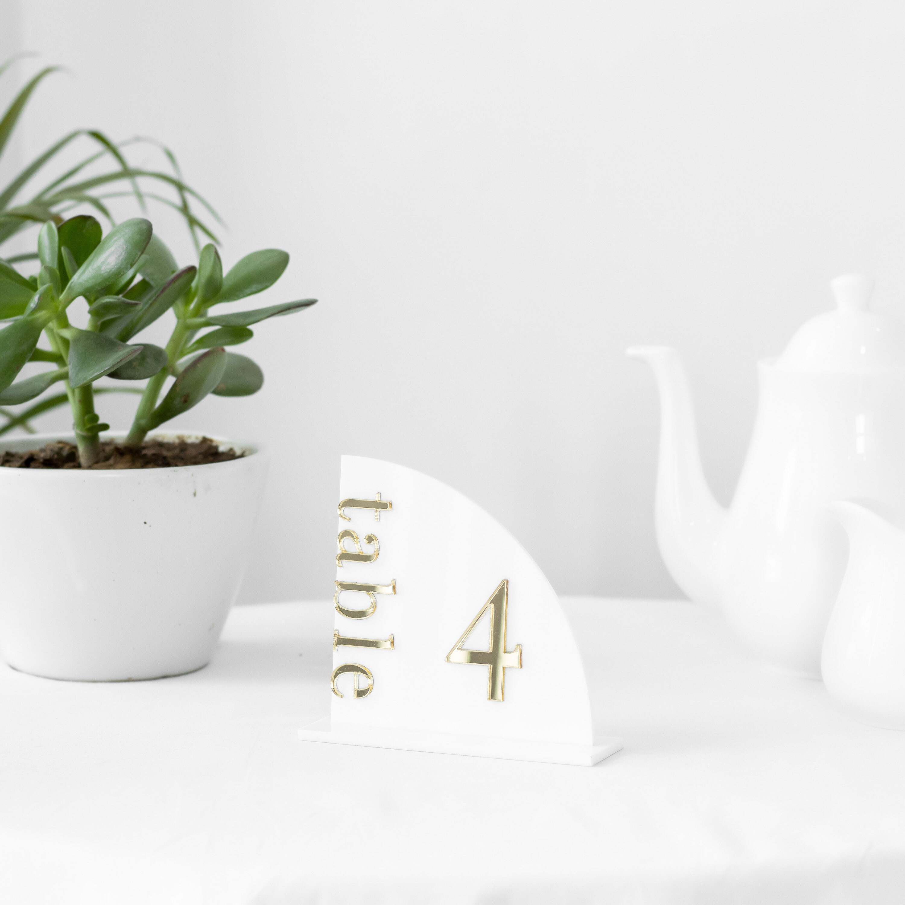 Acrylic Table Numbers Half Arch Table Numbers Table - Etsy