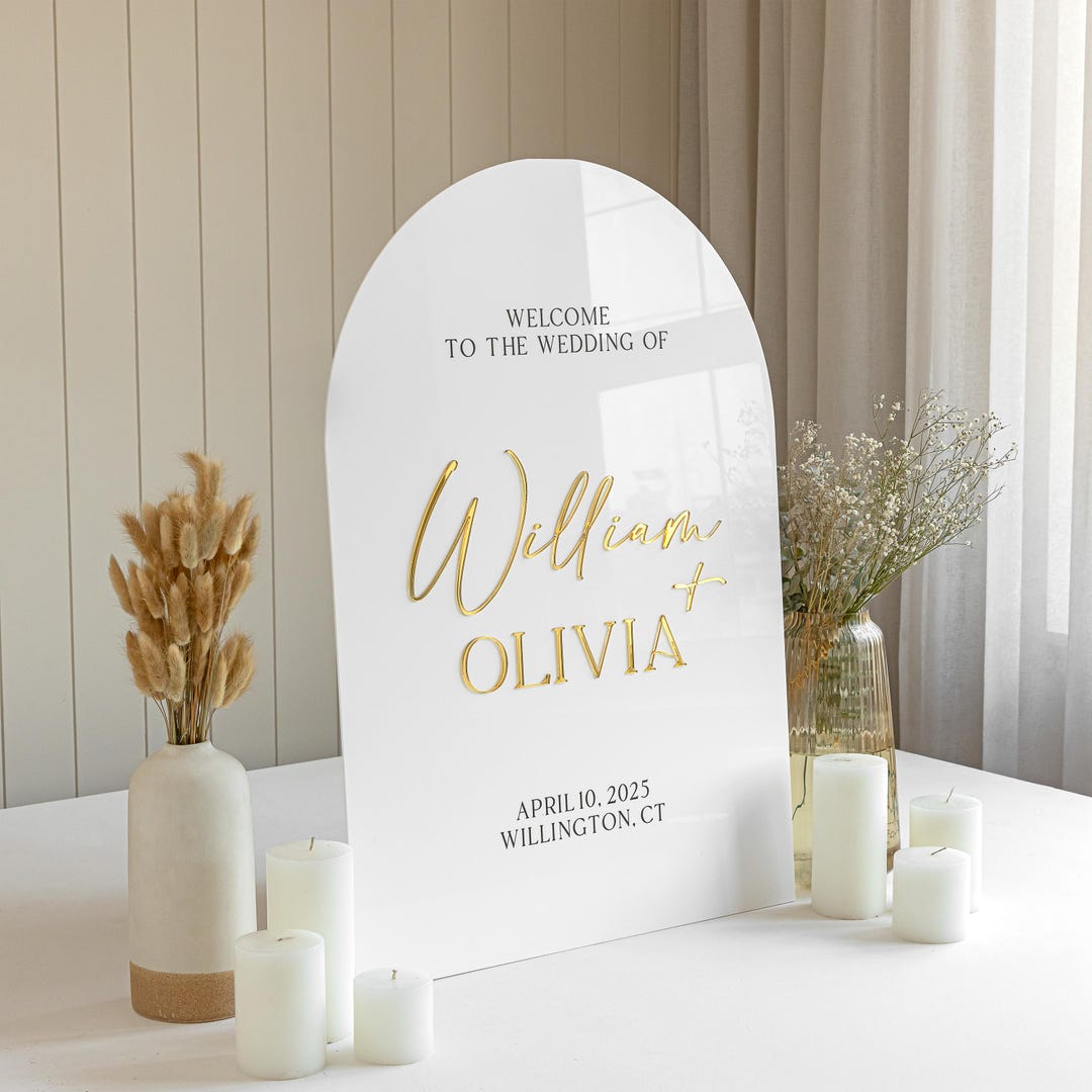 Wedding Welcome Signs - Reception Welcome Sign - Acrylic Wedding Sign ...