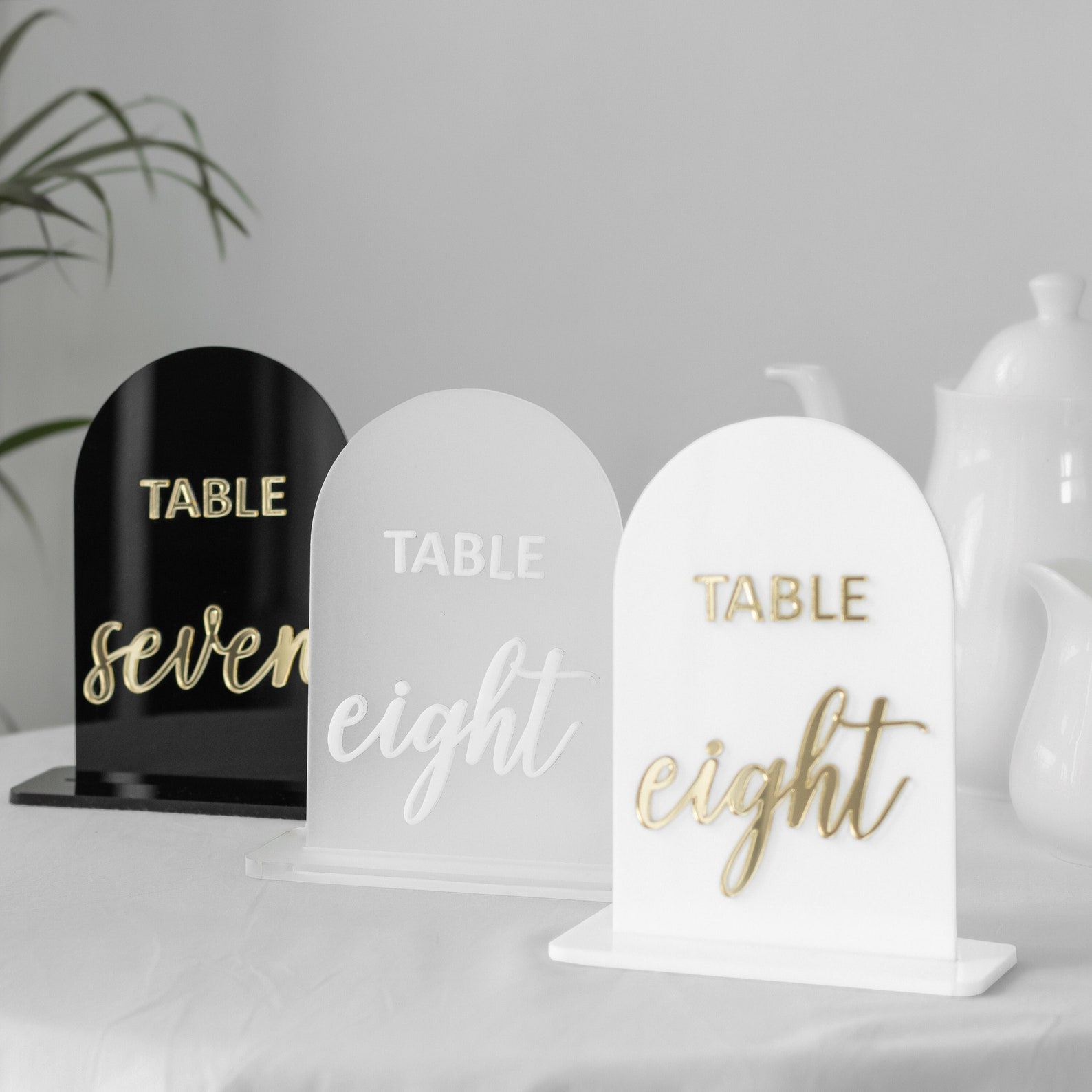 Acrylic Table Numbers Arch Table Numbers Table Numbers - Etsy