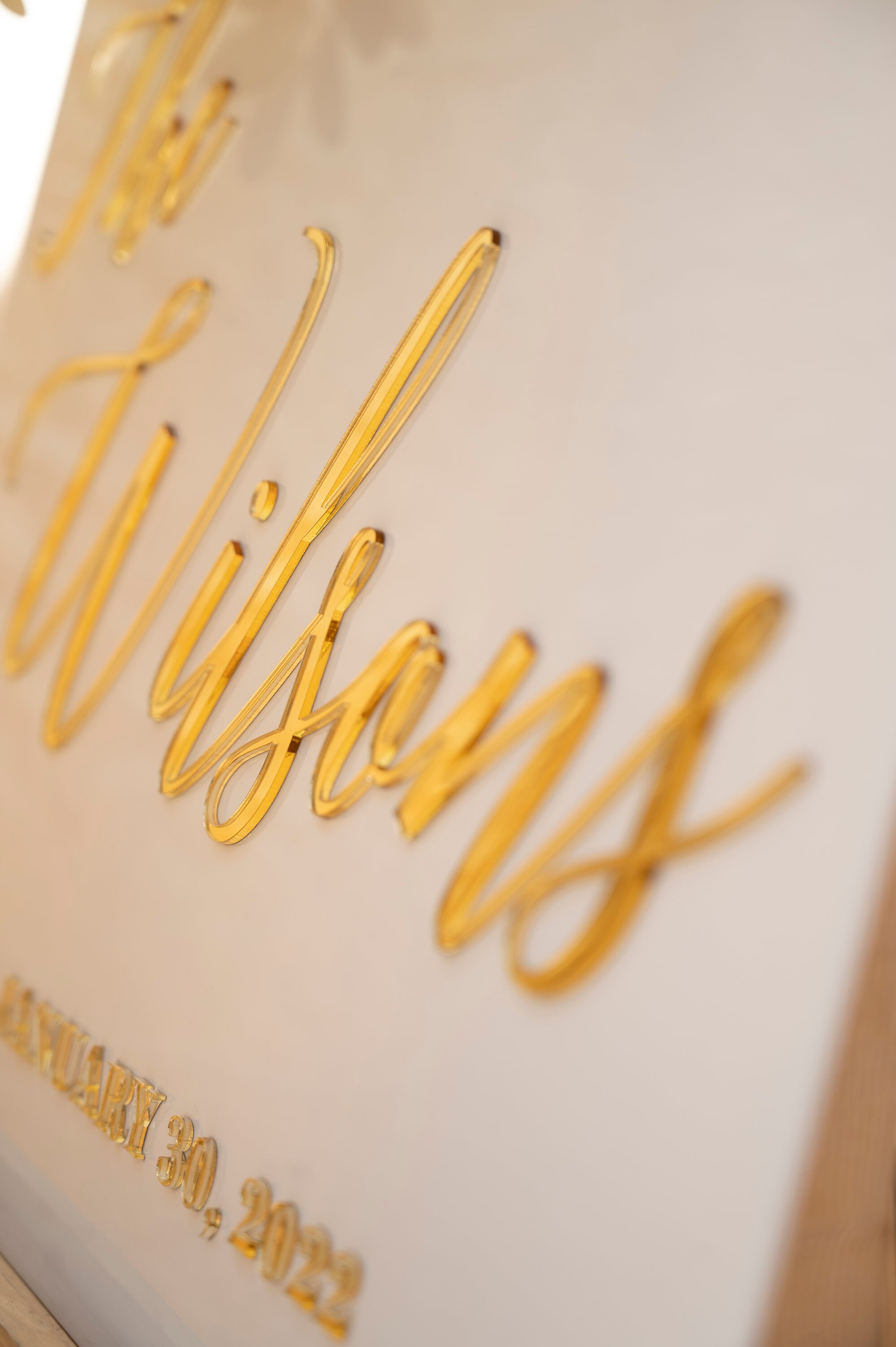 Personalized Gold Welcome Sign Last Name Welcome Sign Modern - Etsy