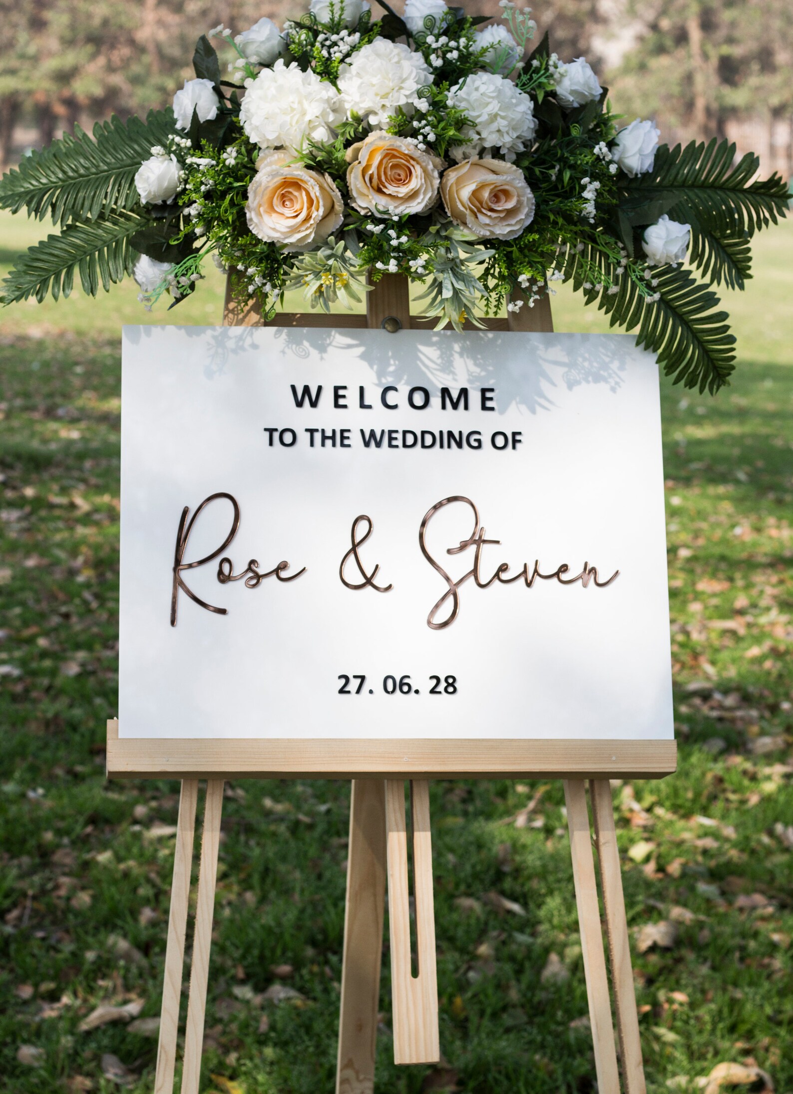 Acrylic Last Name Wedding Sign 3D Wedding Welcome Sign | Etsy