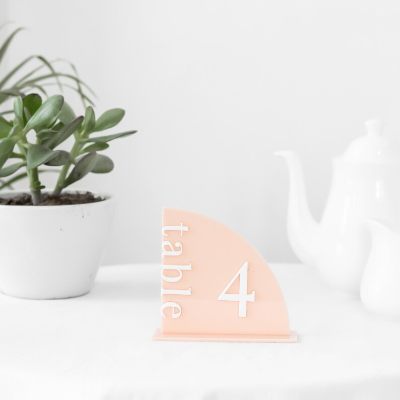 Acrylic Table Numbers Half Arch Table Numbers Table - Etsy