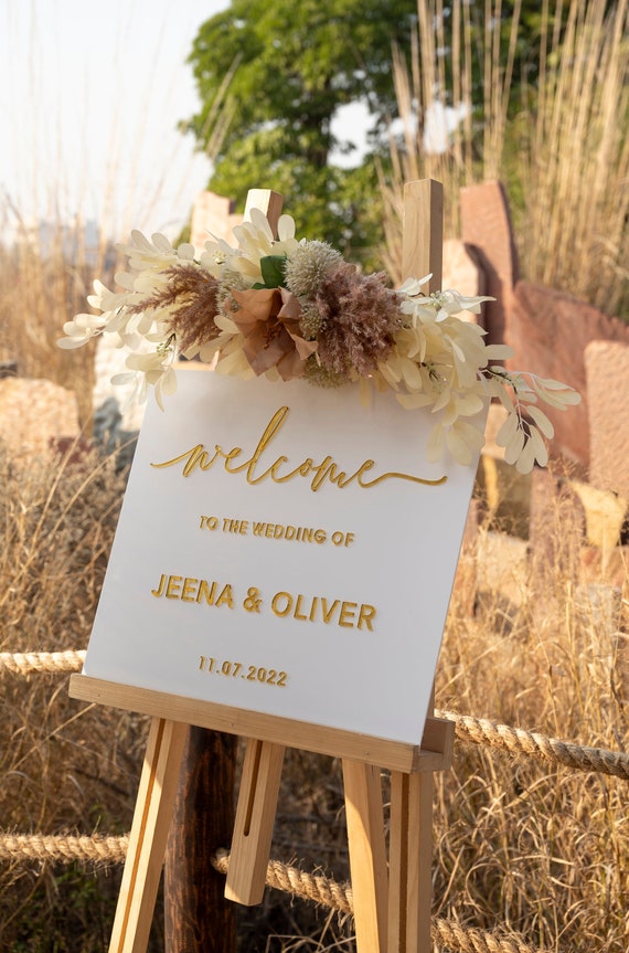 Personalized Gold Welcome Sign Acrylic Welcome Sign Modern - Etsy