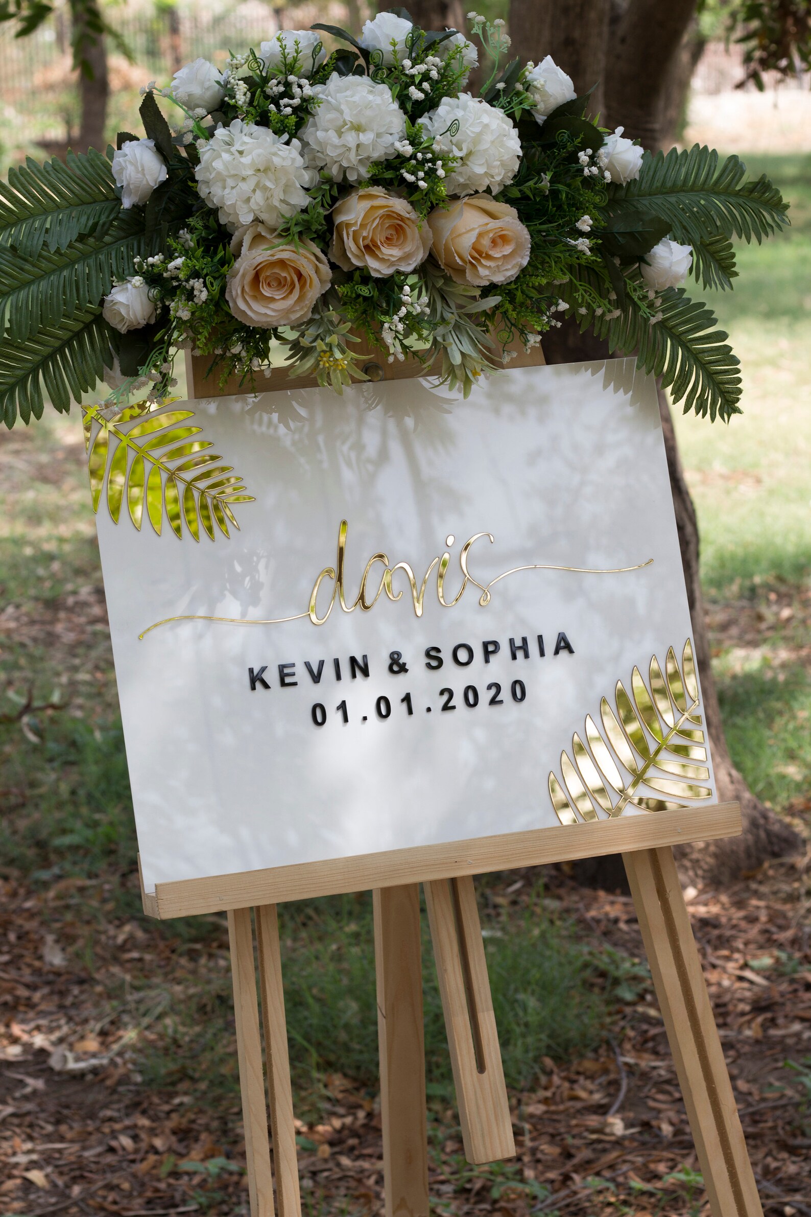 Acrylic Last Name Wedding Sign 3D Wedding Welcome Sign | Etsy