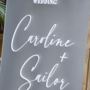 Frosted Acrylic Wedding Welcome Sign ,acrylic Welcome Sign, Wedding ...