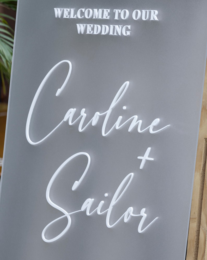 Frosted Acrylic Wedding Welcome Sign acrylic Welcome Sign - Etsy
