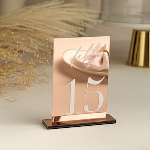 Mirror Gold Acrylic Table Numbers | Arch Table Numbers | Acrylic Table ...