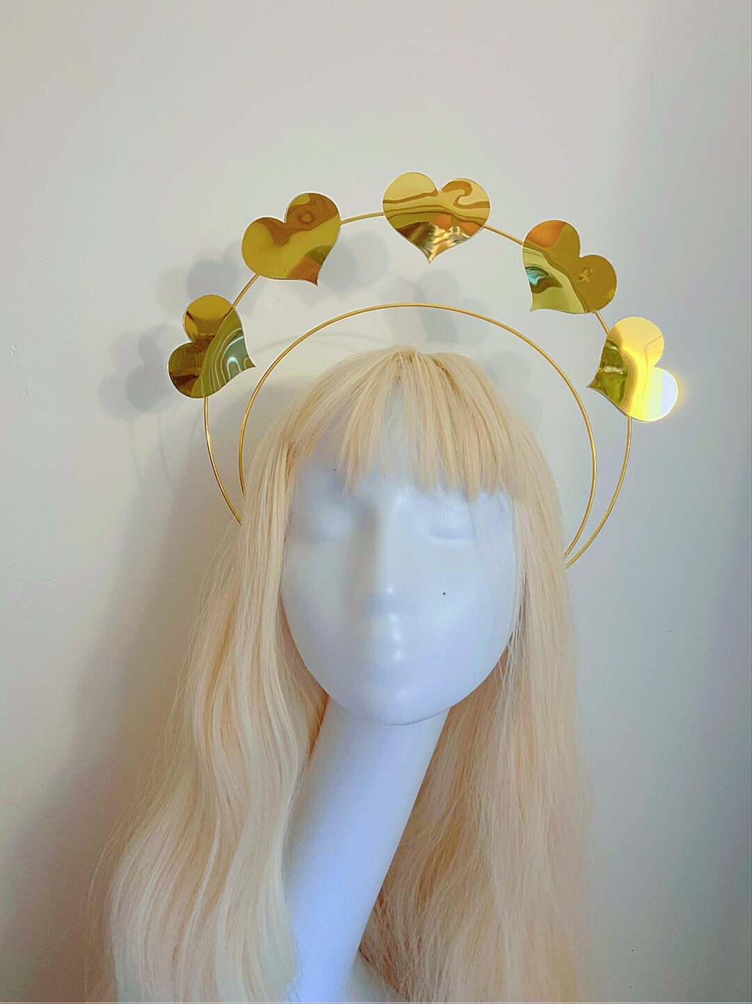 Gold Heart Silver Gold Valentine Cupid Festival Halo Crown Headpiece ...