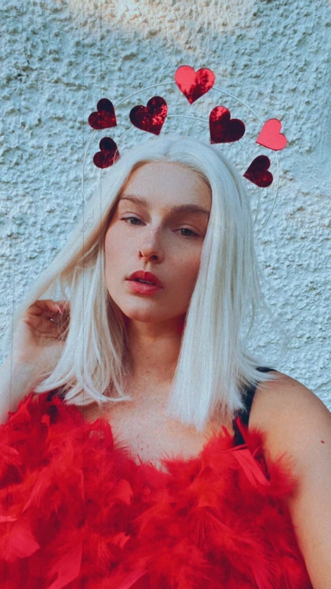 Red Heart Silver Gold Valentine Cupid Festival Halo Crown Headpiece ...