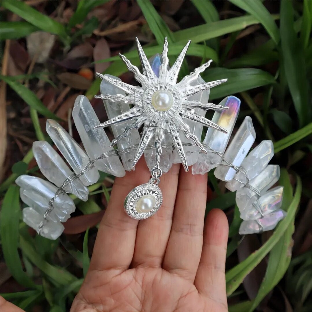 Sunshine Crown the Sun Goddess Crystal Tiaras Jewelry Hair Accessories ...