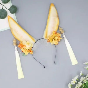 Pink Fox Cute Cartoon Headband Rabbit Ears Shape Hair Carnivals Party ...