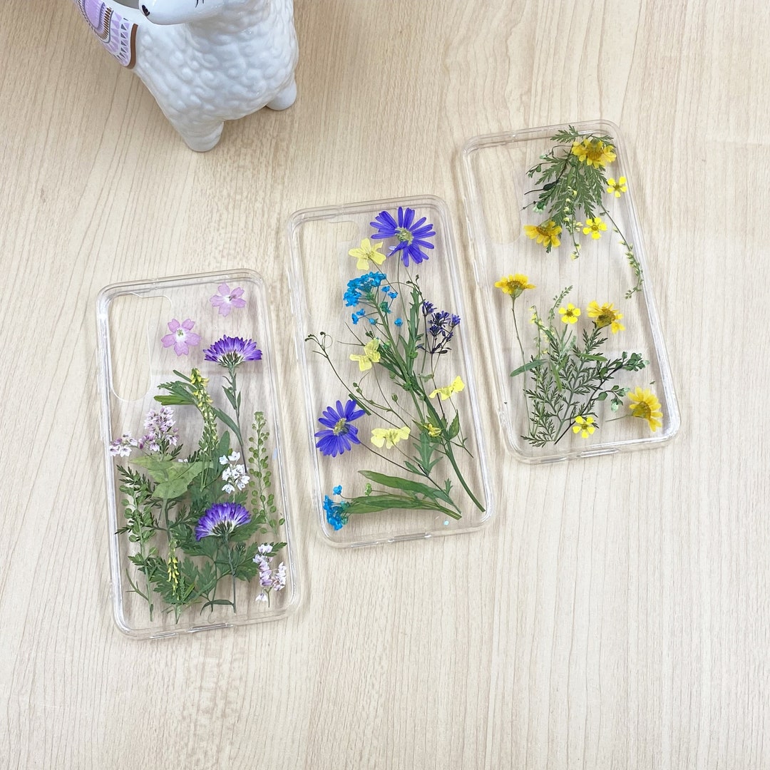 Dried Pressed Grass & Flower Phone Case for Samsung S25 Edge S23 S24 ...