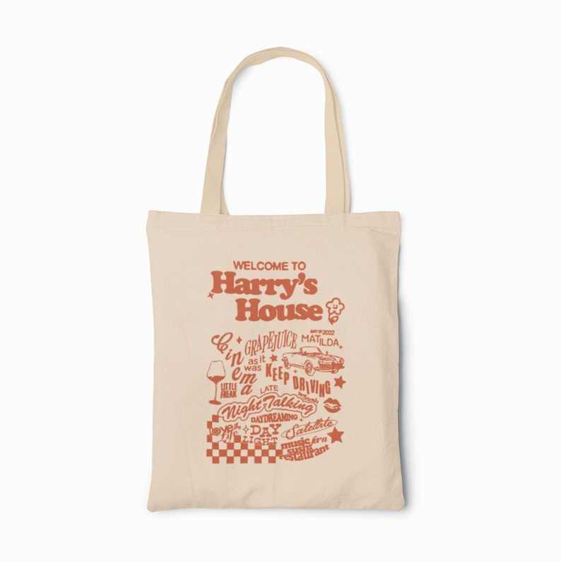 Harry Styles Welcome to Harry's House Tote Bag, Fan Gift - Etsy