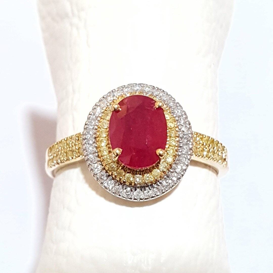 Natural Mozambique Ruby Ring-anniversary Ruby Ring-14k Gold Ruby Ring ...