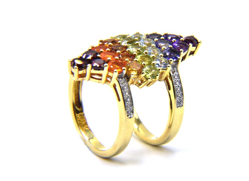 Natural Multi Gemstone Rainbow Pattern Top Quality Stones - Etsy