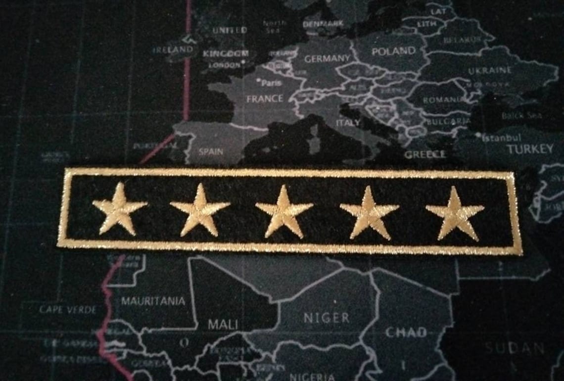 Army Soldier Five Gold Stars Iron on Patch - Etsy