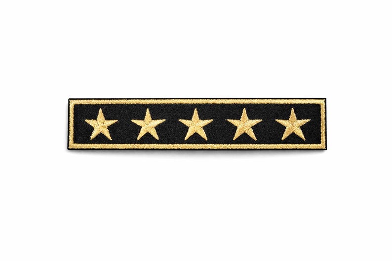 Army Soldier Five Gold Stars Iron on Patch - Etsy