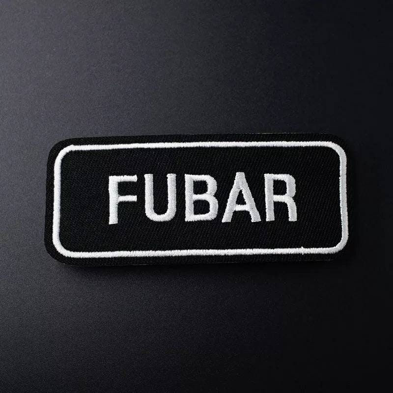 FUBAR Embroidered Patch Iron on Sew on Military Morale Badge Black - Etsy