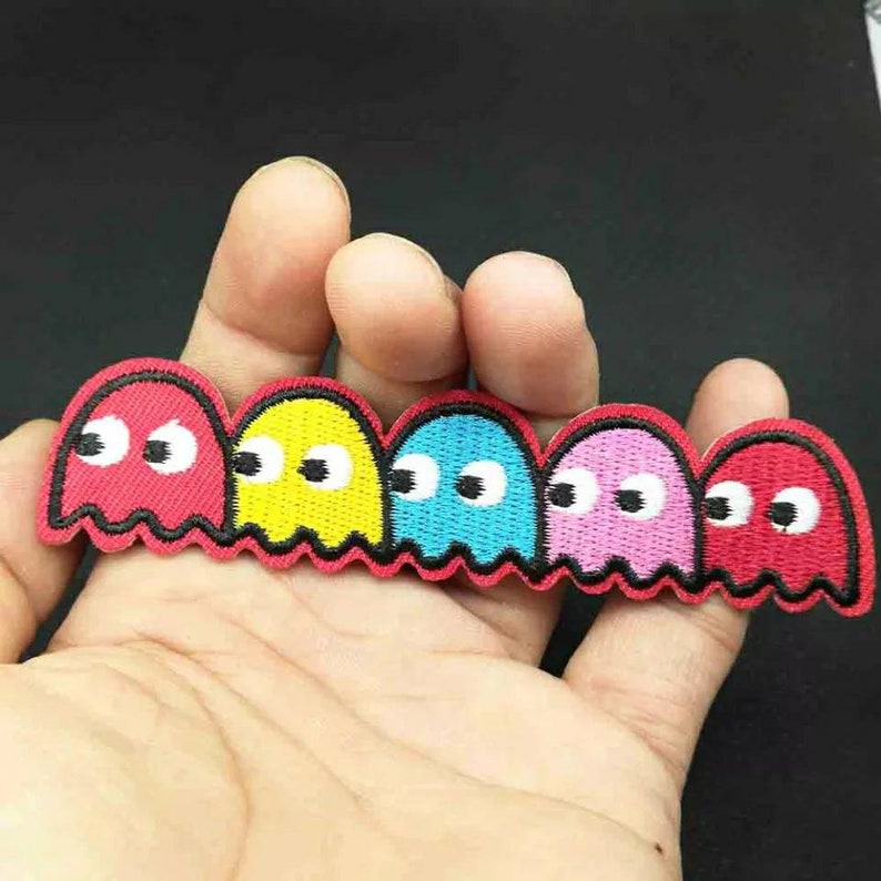 1980s Retro Arcade Pacman Patch | Iron on Embroidered Gamer Patches ...