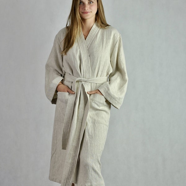 Linen Robe - Etsy
