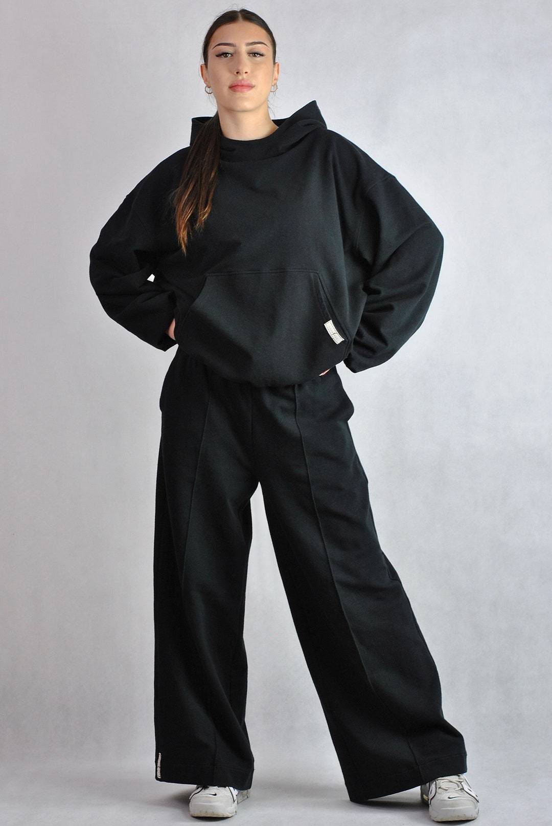 Black Tracksuit Top, Cotton Hoodie, Tracksuit Top With Hood Unisex No ...