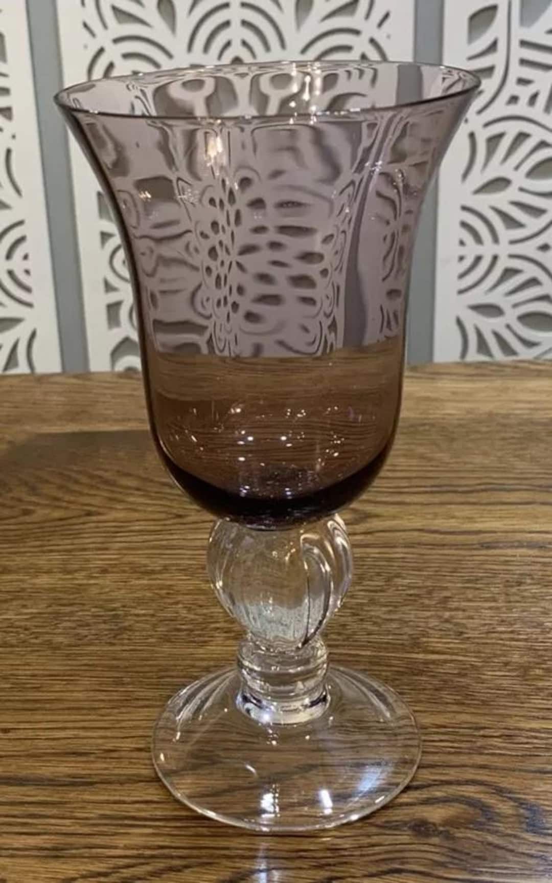 LENOX Crystal Stemware Colore Amethyst Water Goblets 11oz Etched Set of ...