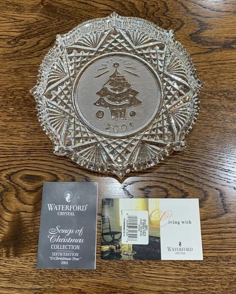 Waterford Crystal O Christmas Tree Songs of Christmas 2001 Plate/dish ...