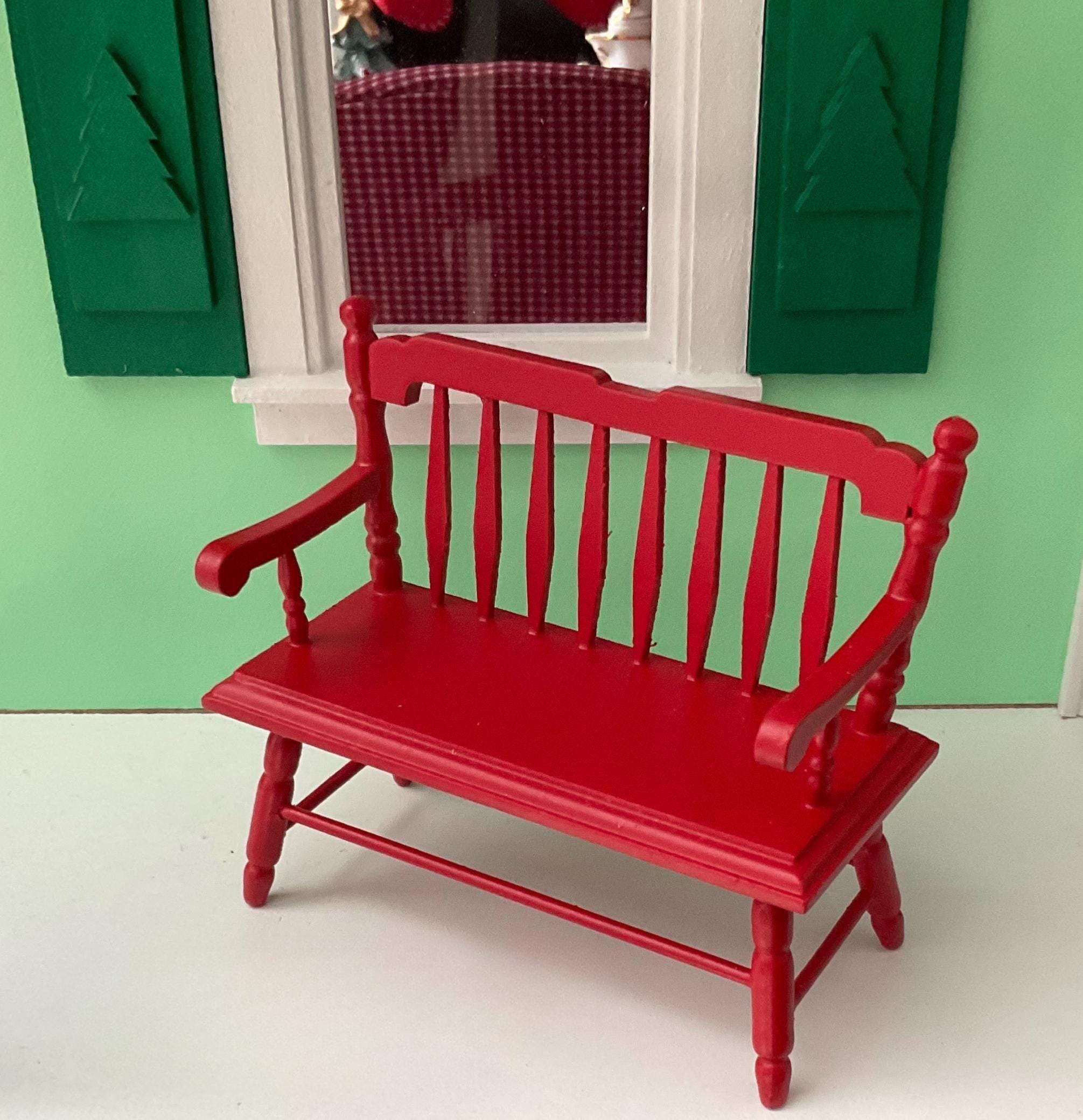 Wooden With Armrest Toddmomy Miniature Garden Bench Ornament Realistic ...