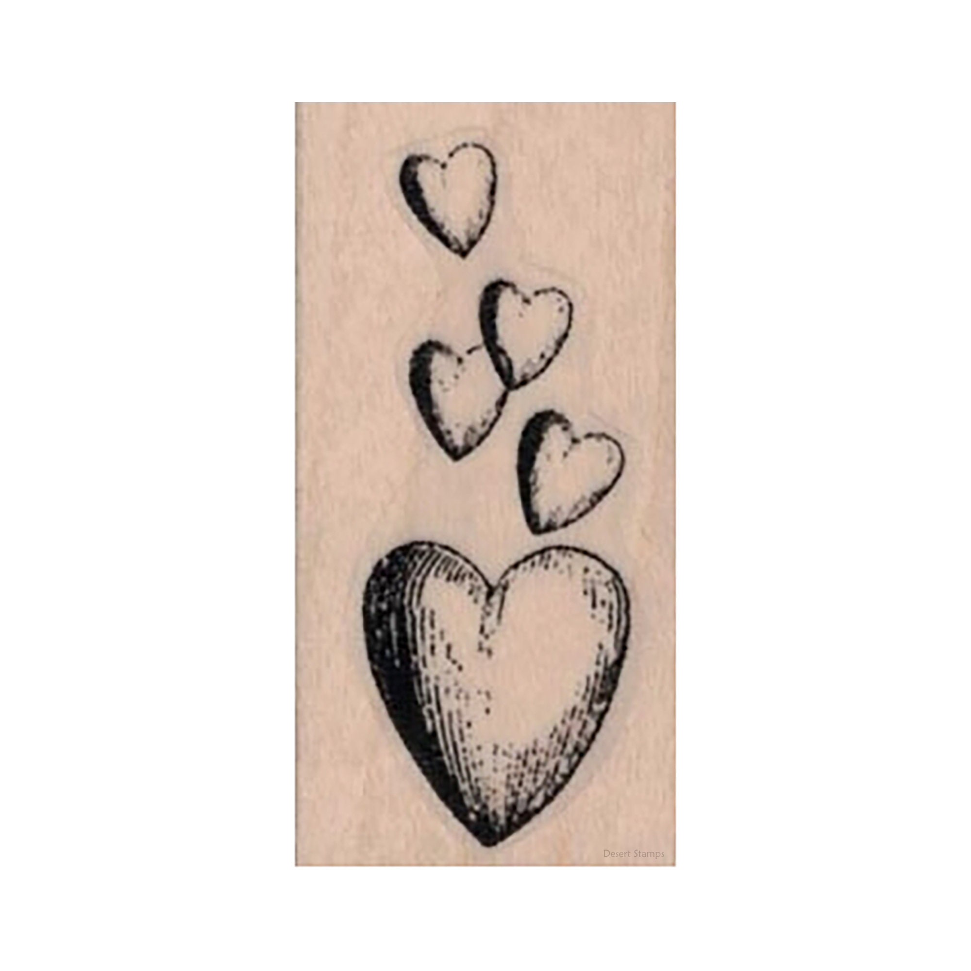 Visual Arts Collage Love Heart Valentine's Day Rubber Stamp-Valentine's ...