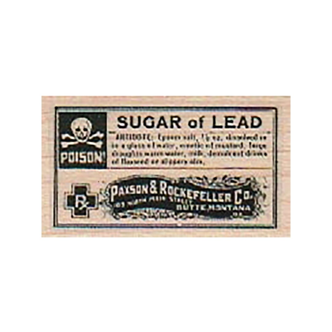 Sugar of Lead RUBBER STAMP, Poison Stamp, Potion Stamp, Apothecary ...