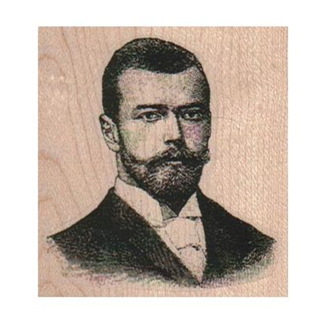 Bearded Man RUBBER STAMP, Victorian Man Stamp, Vintage Man Stamp, Beard ...