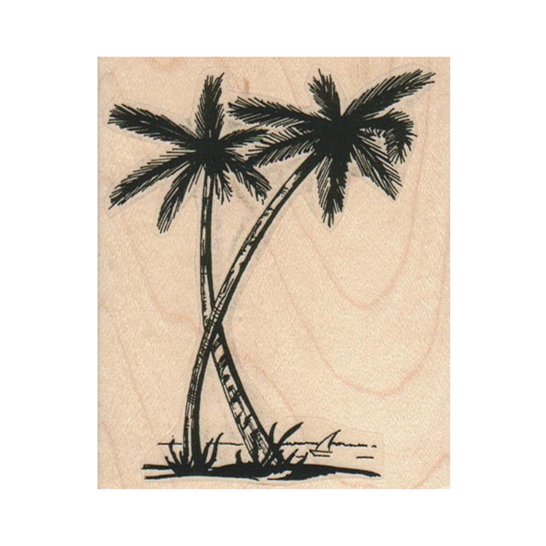 Crossed Palms RUBBER STAMP, Tree Stamp, Desert Stamp, Outdoor Stamp ...