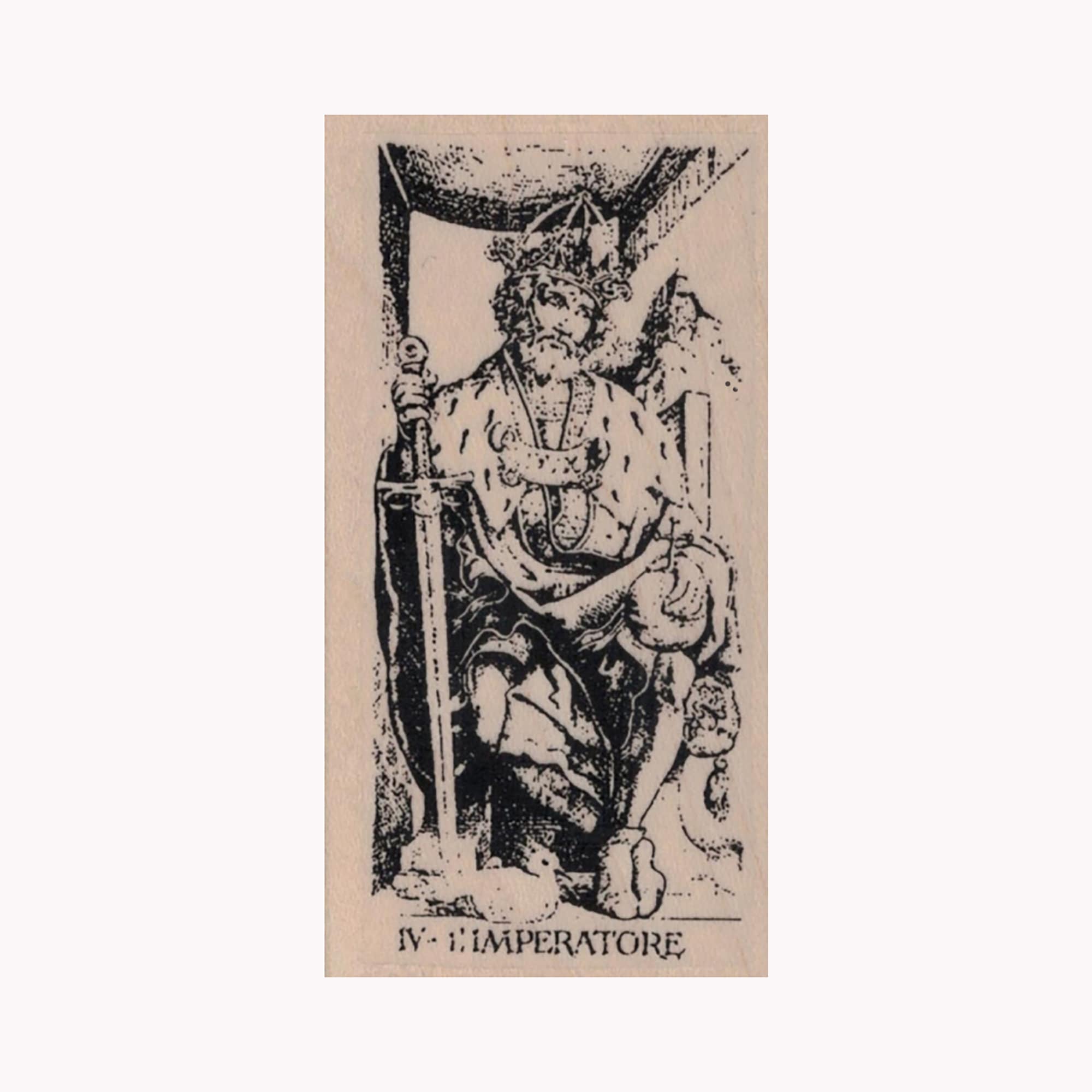 Tarot IV Emperor RUBBER STAMP, Fortune Teller Stamp, Magician Stamp ...