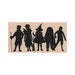 Kids in Costumes Silhouette RUBBER STAMP, Halloween Stamp, Kids in ...