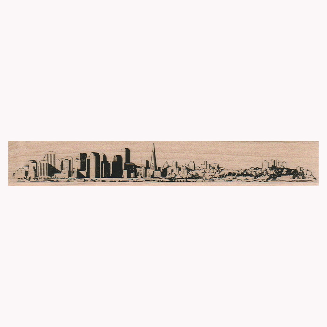 San Francisco Skyline RUBBER STAMP, San Francisco Stamp, Travel Stamp ...