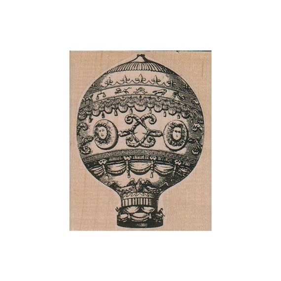 Victorian Balloon RUBBER STAMP Victorian Stamp Balloon | Etsy