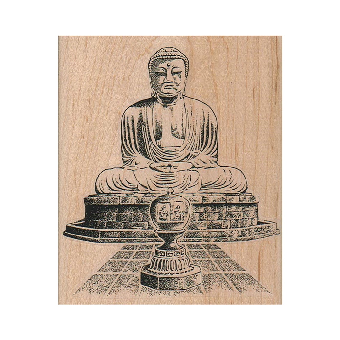 Buddha Statue RUBBER STAMP, Religion Stamp, Buddha Stamp, Buddhist ...