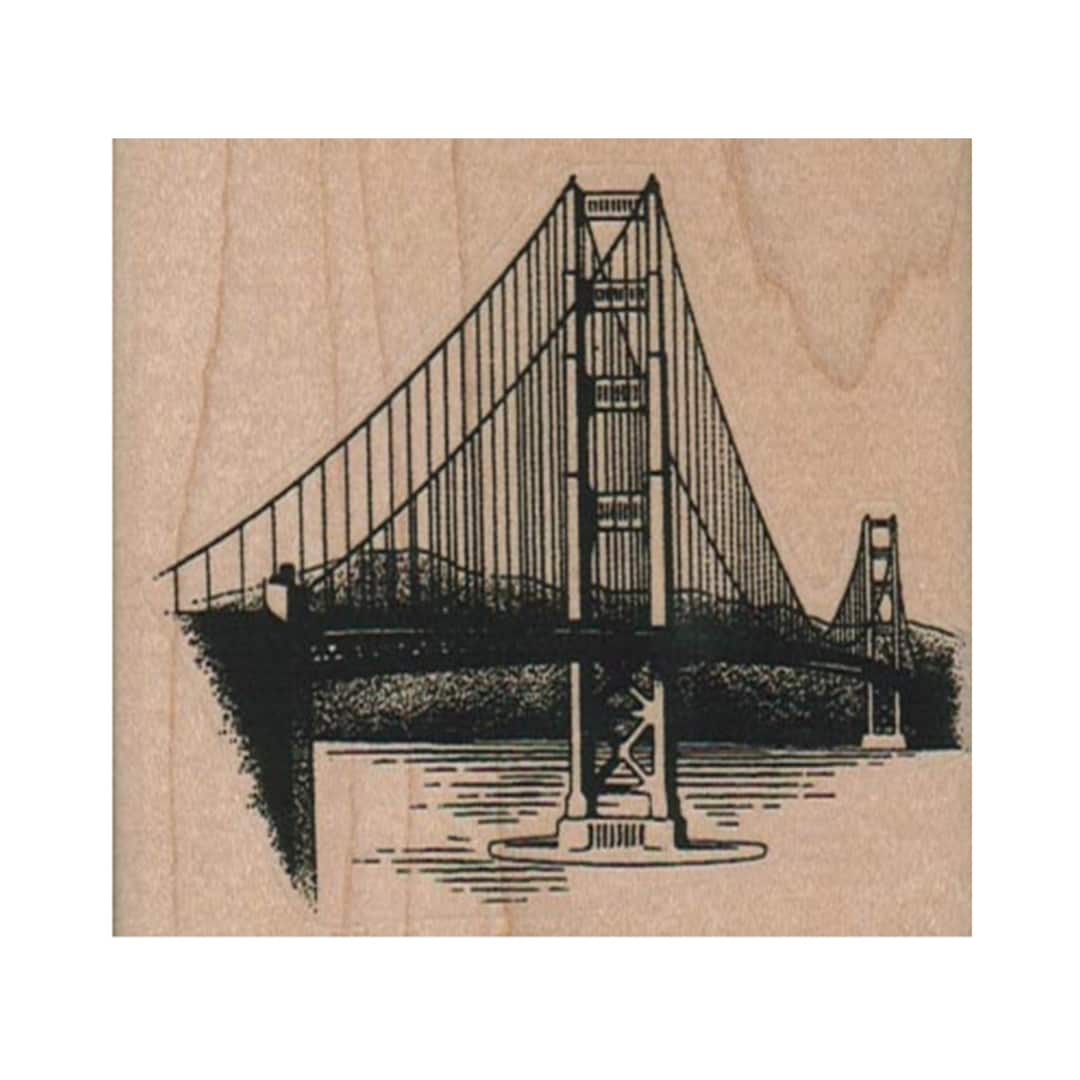 Golden Gate Bridge RUBBER STAMP, San Francisco Stamp, Travel Stamp ...