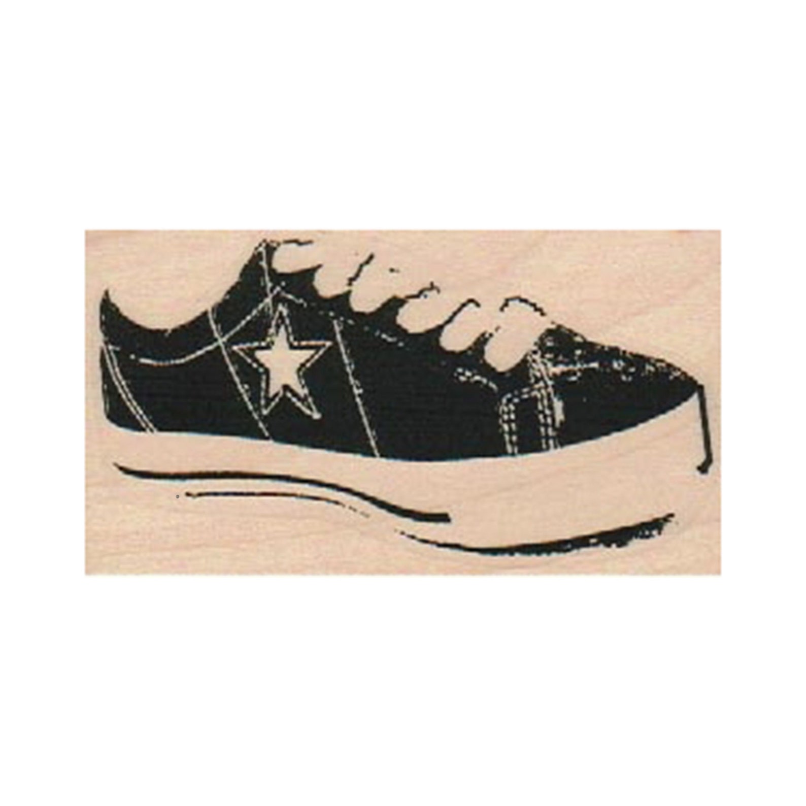 Star Sneaker RUBBER STAMP Shoe Stamp Tennis Shoe Stamp | Etsy