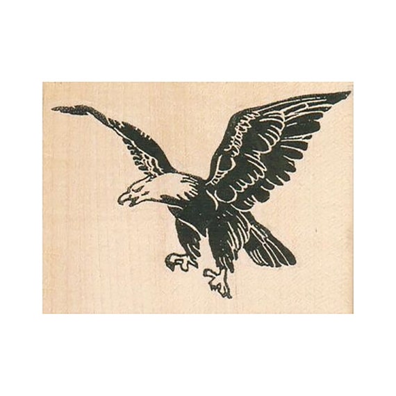 Eagle Flying RUBBER STAMP Eagle Stamp Bird Stamp Aviary | Etsy