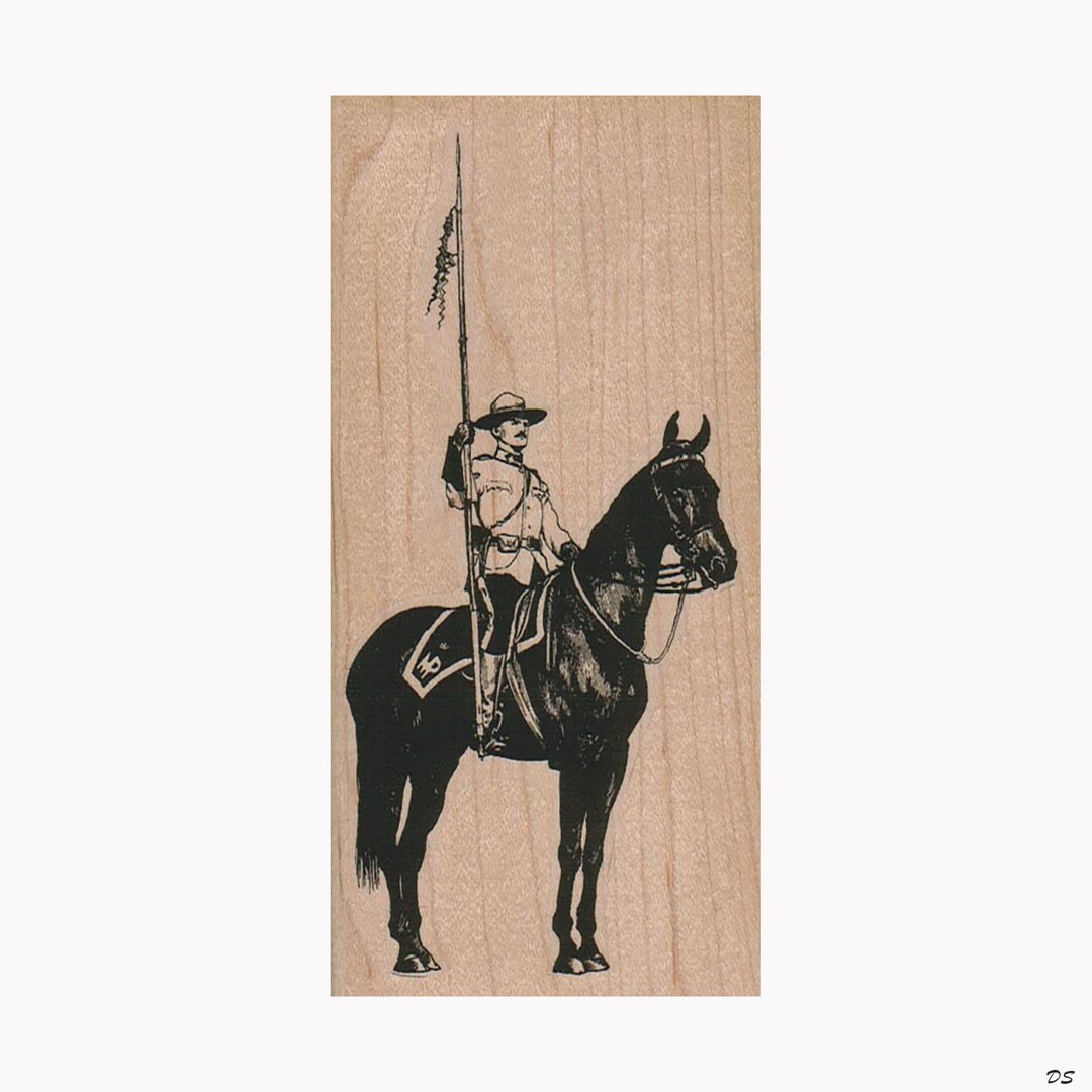 Mountie at Attention RUBBER STAMP, Horse Stamp, Mountie Stamp, Canadian ...